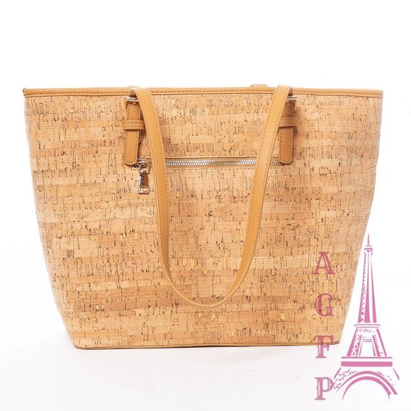 Miztique | Bags | Miztique Laser Cut Boho Cork Tote Large Handbag ...